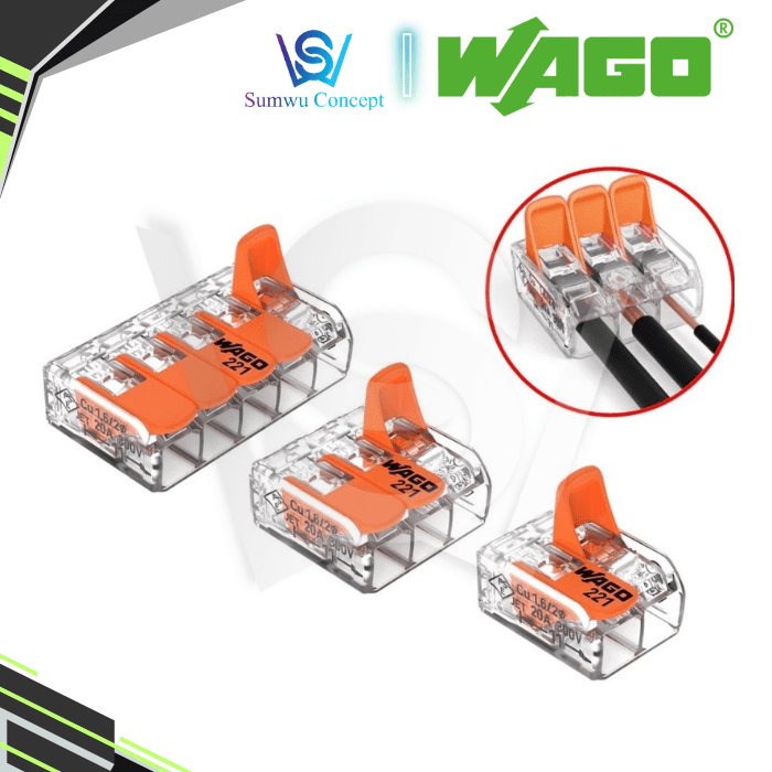 WAGO 221 SERIES COMPACT SPLICING CONNECTOR TERMINAL - Sumwu Concept