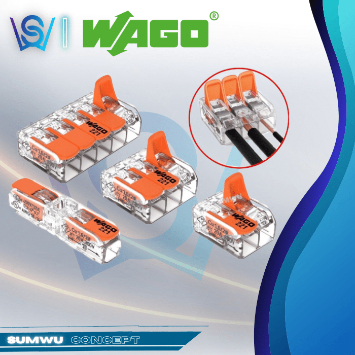 WAGO 221 SERIES COMPACT SPLICING CONNECTOR TERMINAL - Sumwu Concept