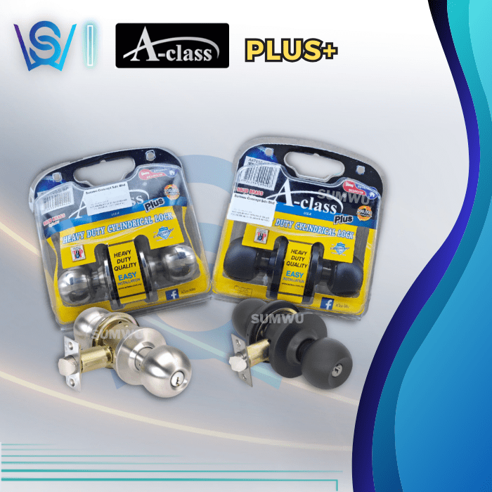 A-CLASS PLUS HEAVY DUTY SOLID BRASS CYLINDRICAL LOCK (MATTE BLACK ...