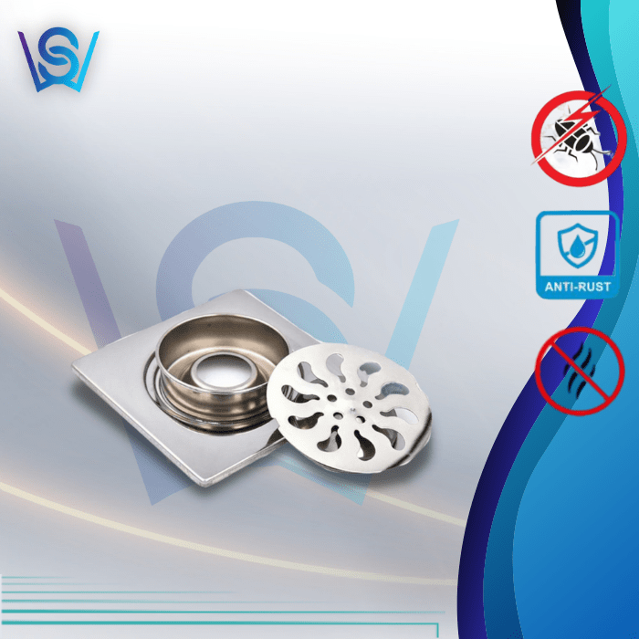 STAINLESS STEEL GRATING WITH FILTER STRAINER 6 '' - Sumwu Concept