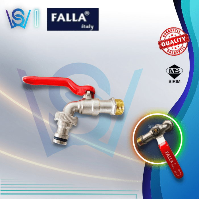 FALLA BRASS BALL VALVE WATER TAP BIB UNION GARDEN TAP 1/2'' - Sumwu Concept