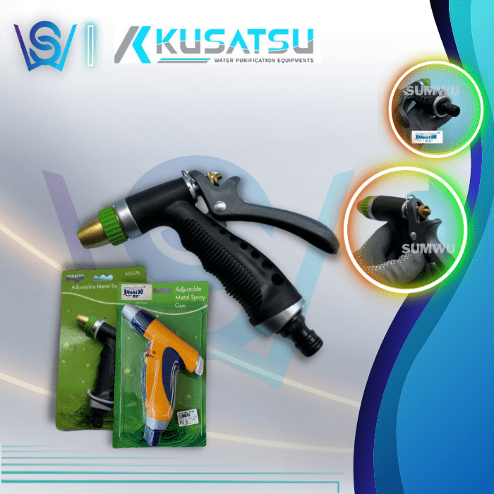 HEAVY DUTY ADJUSTABLE BRASS GARDEN HOSE SPRAY GUN NOZZLE - Sumwu Concept