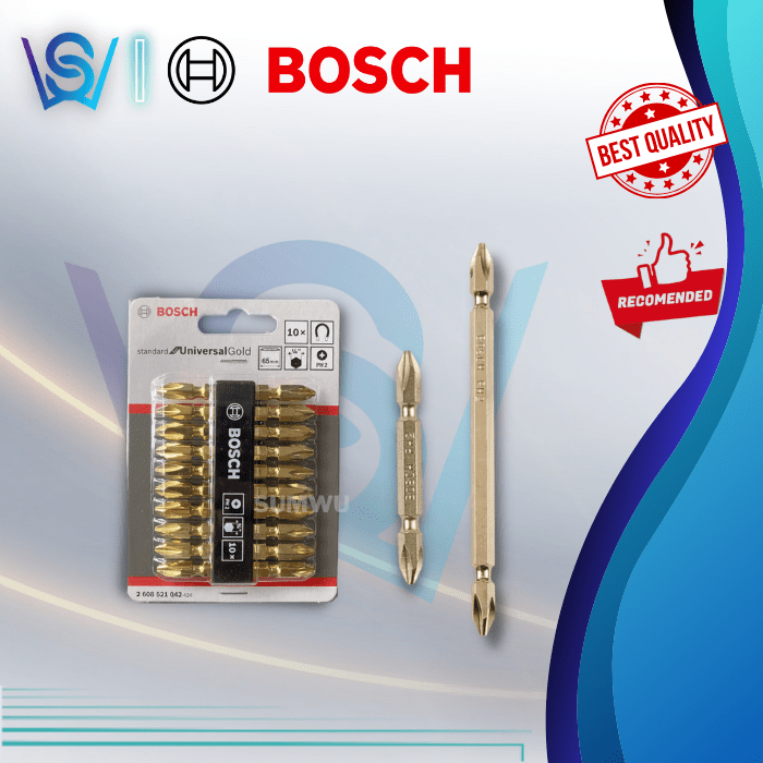BOSCH DOUBLE ENDED POWERBIT PH2 x 65MM / 110MM (GOLD) - Sumwu Concept