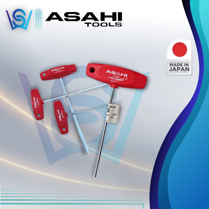 ASAHI JAPAN T-HANDLE ALLEN HEX KEY (2.0MM - 6.0MM) - Sumwu Concept