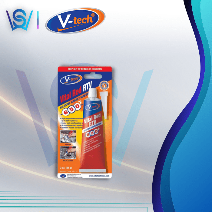 V-TECH VITAL RED RTV SILICONE GASKET MAKER - 85G (VT-151) - Sumwu Concept