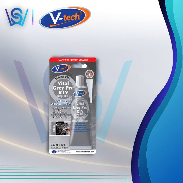 V-TECH VITAL GREY PRO RTV SILICONE GASKET MAKER - 85G (VT-152P) - Sumwu ...