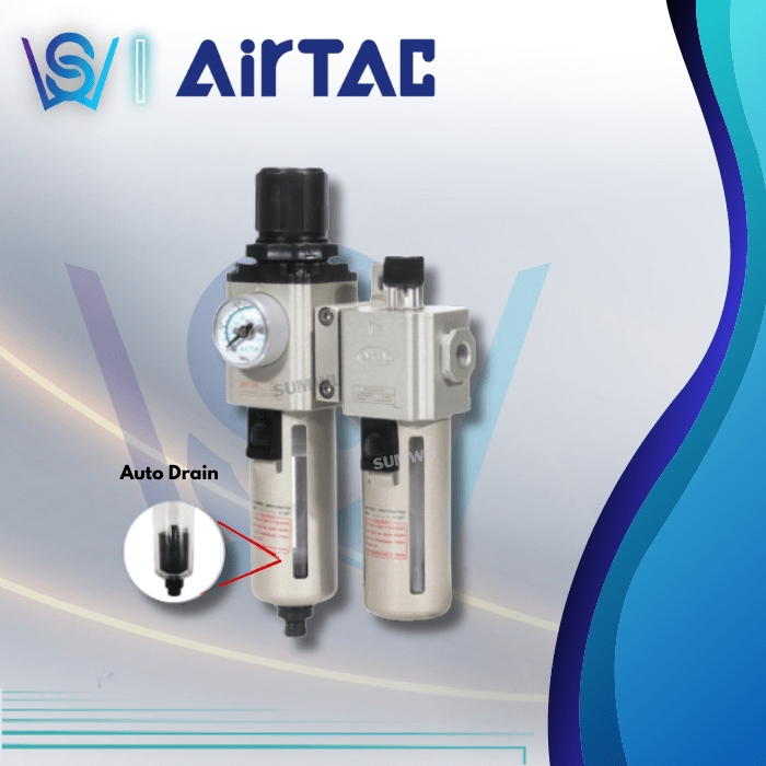 AIRTAC GAFC SERIES AIR FILTER REGULATOR LUBRICATOR PRESSURE GAUGE ...