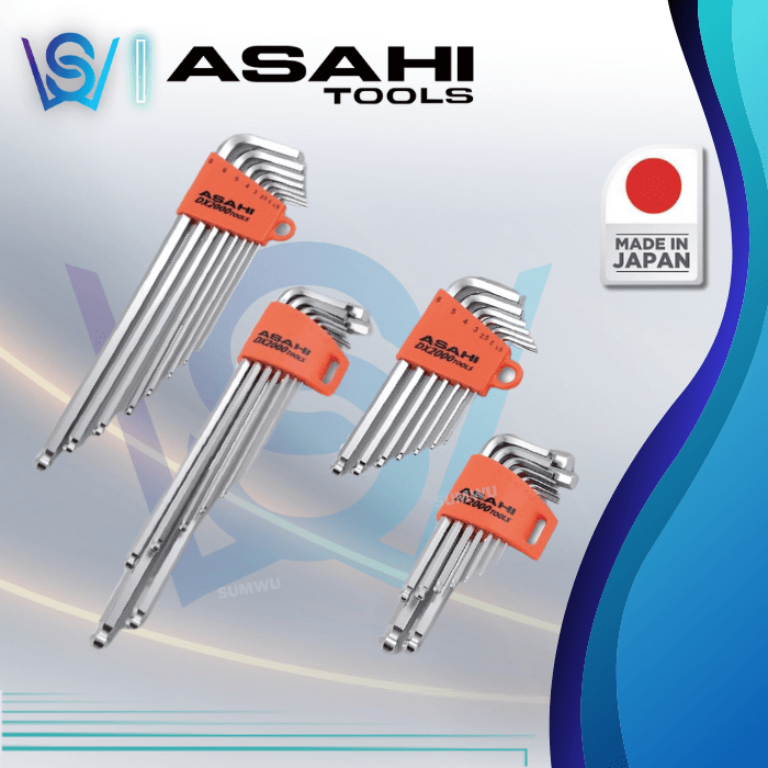 ASAHI BALL POINT HEX KEY L-WRENCH SET 1.5MM - 10MM - Sumwu Concept